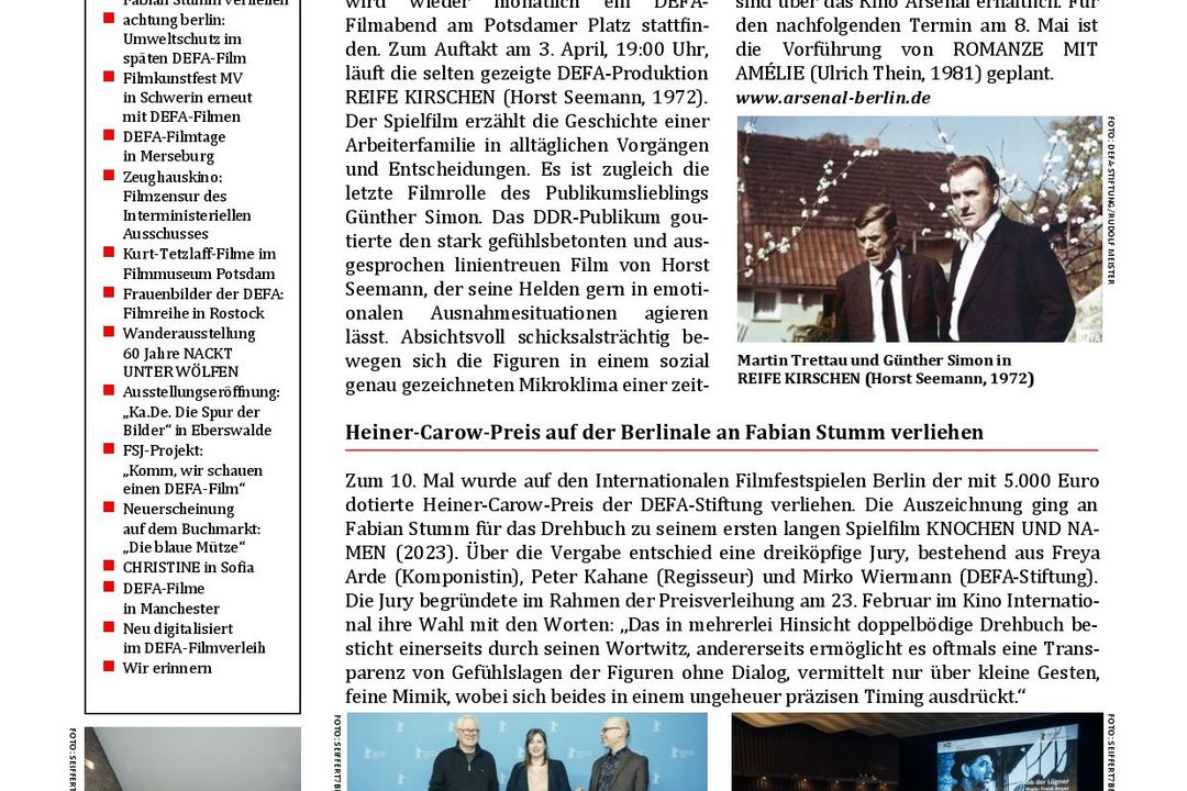 Newsletter 2/2023 erschienen - DEFA - Stiftung